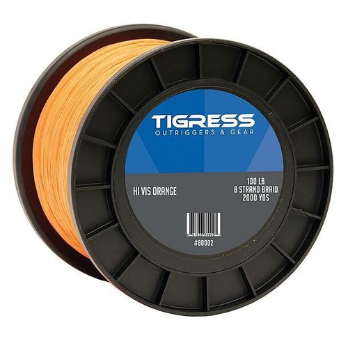 Tigress 100 LB Kite Braid Hi Vis Orange | eBay