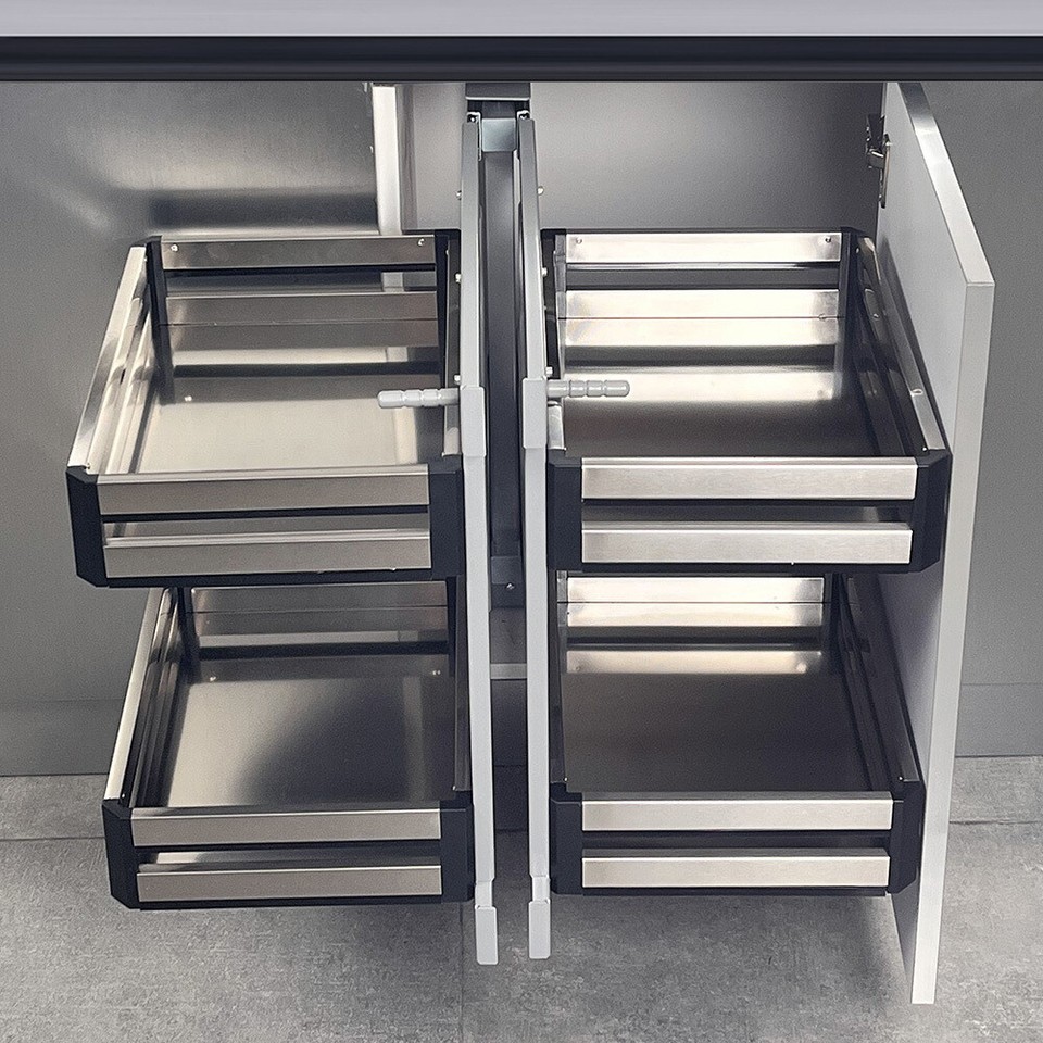Kitchen Cabinet Cupboard Corner Soft Close Pull Out Shelf Carousel ...