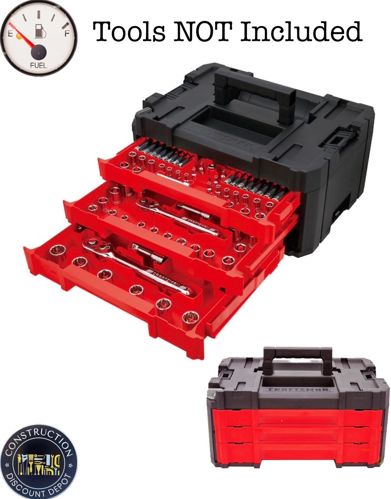 CRAFTSMAN 3 DRAWER TOOL CASE 230 PC VERSASTACK EMPTY **TOOLS NOT ...