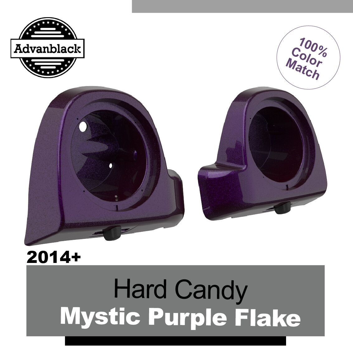 6.5" Speaker Pods Lower Vented Fairings HARD CANDY MYSTIC PURPLE For 14 ...