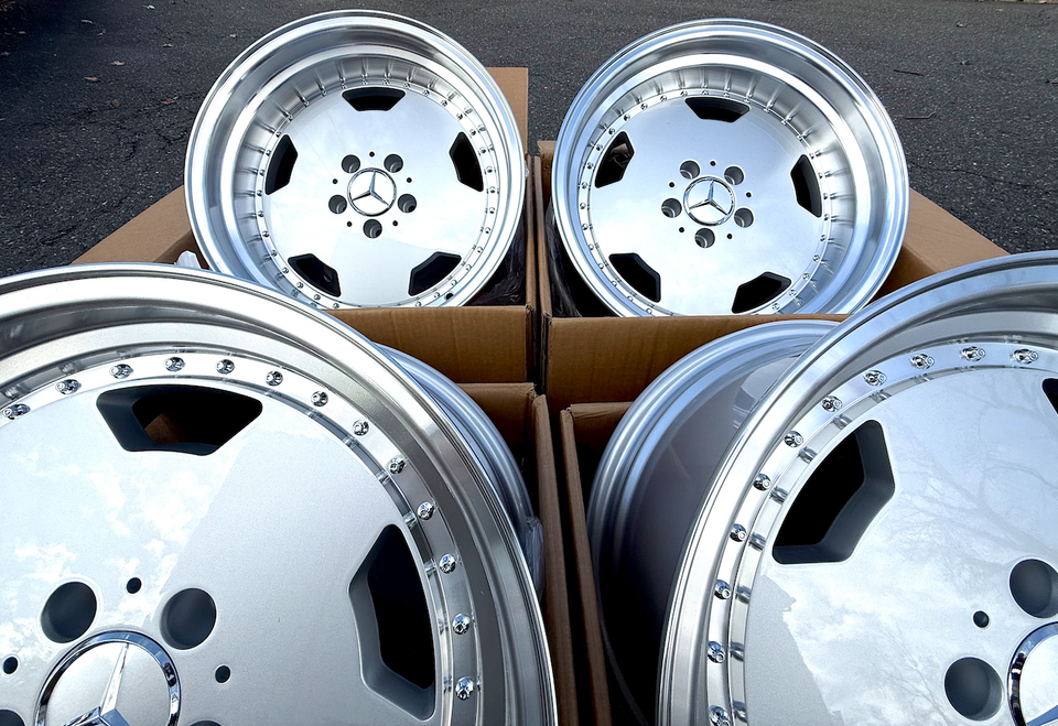 17 INCH MERCEDES RIMS WHEELS AERO HAMMER FIT 560SEL 560 SEC 17/8 17/9.5 ...