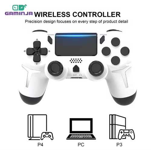 GAMINJA Wireless Gamepad 6-axis Gyroscope Dual Vibration With touch pad For PS4 | eBay Australia