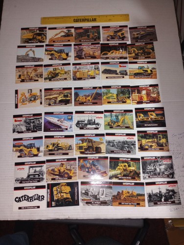Vintage 40 Caterpillar Collector Cards Dozer Scraper Loader Excavator ...