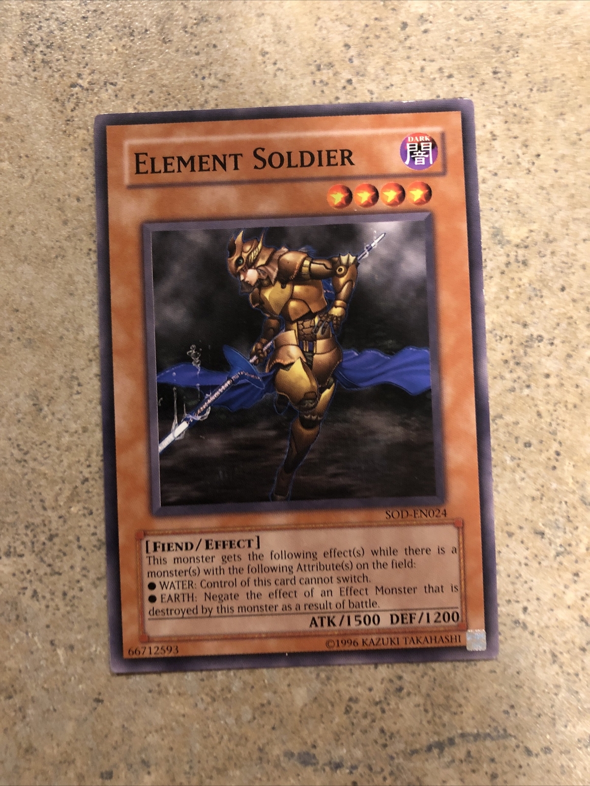 Yugioh! Element Soldier - SOD-EN024 - Common - Unlimited Edition LP | eBay
