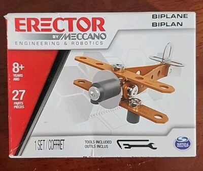 ERECTOR SET by MECCANO Biplane Engineering & Robotics | eBay