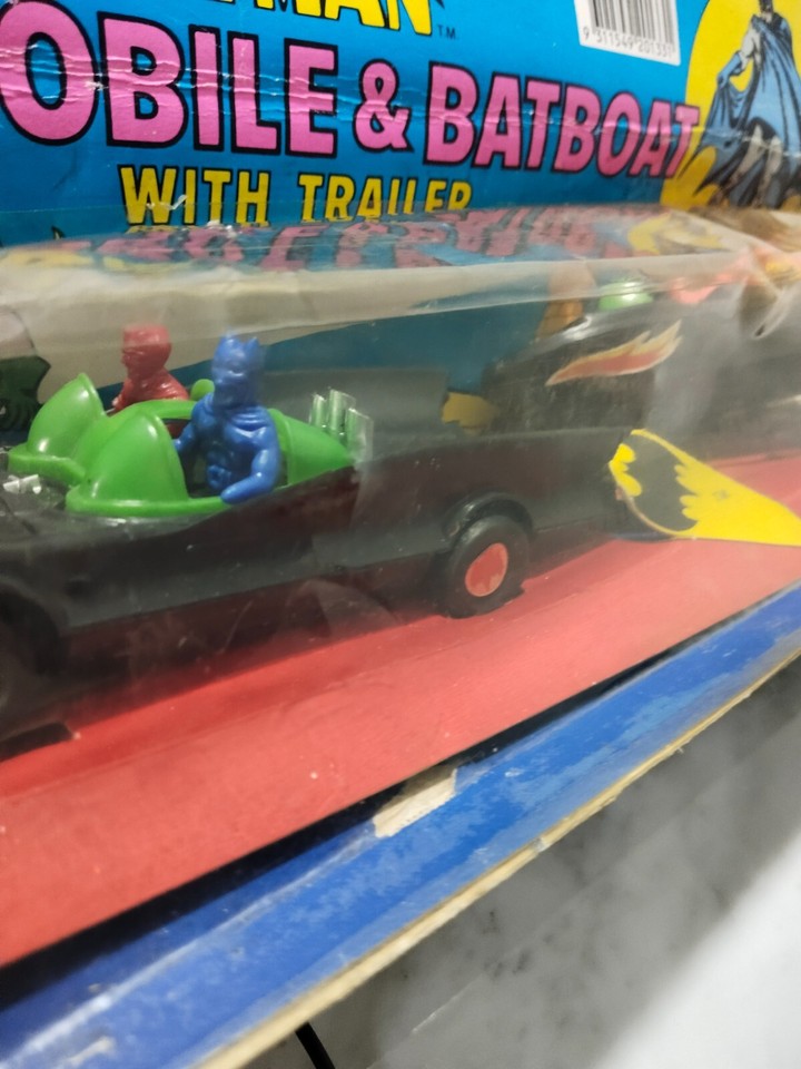 Vintage Bootleg AHI Batman Batmobile & Batboat in Trailer Original ...