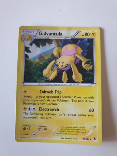 Galvantula XY Phantom Forces 27/119 Cracked Ice Holo Rare Pokemon Card ...