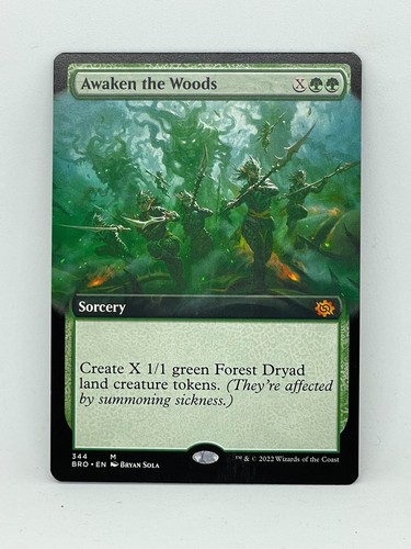 Awaken the Woods (extended art) - Brothers War - NM - MTG Magic The ...