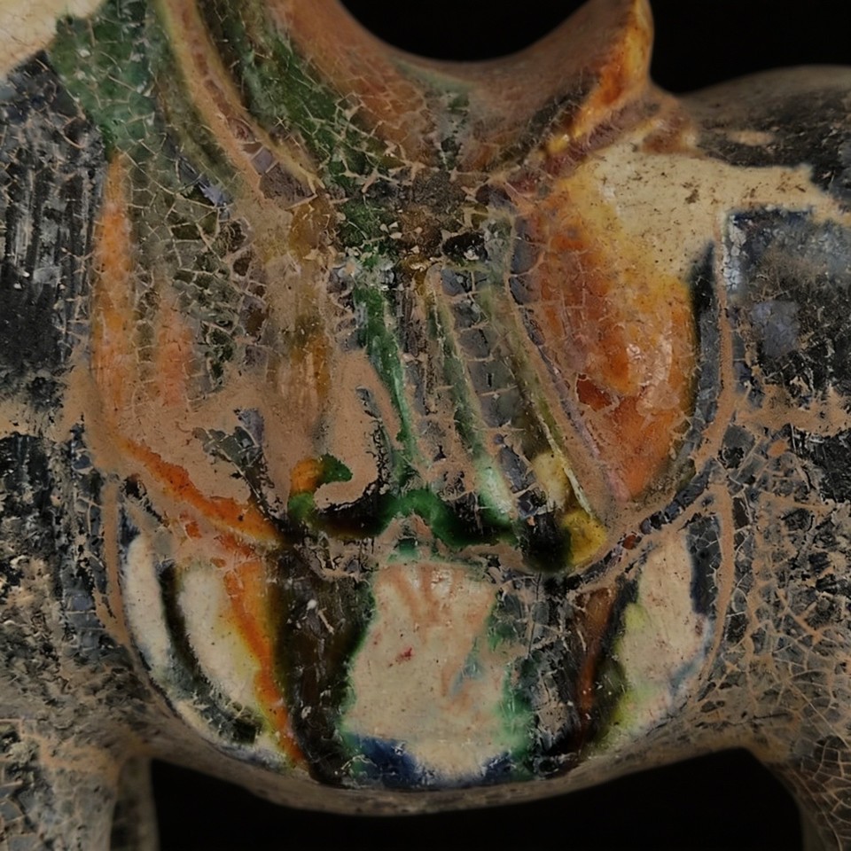Collect Chinese Tang Dynasty Sancai Pottery War-horse Zodiac Wealth ...