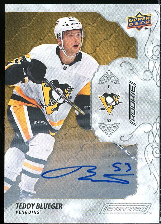Teddy Blueger Rookie Card 2019-20 Upper Deck Engrained Autographs Oak ...