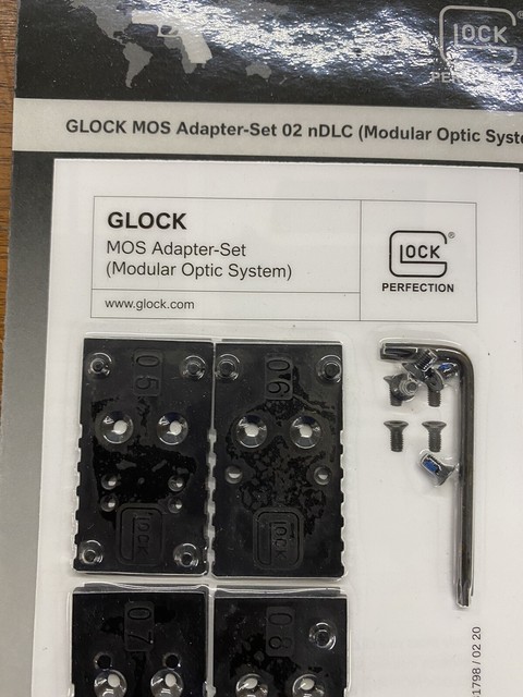Glock Factory MOS Adapter Plates Set 02 Black nDLC (Modular Optic ...