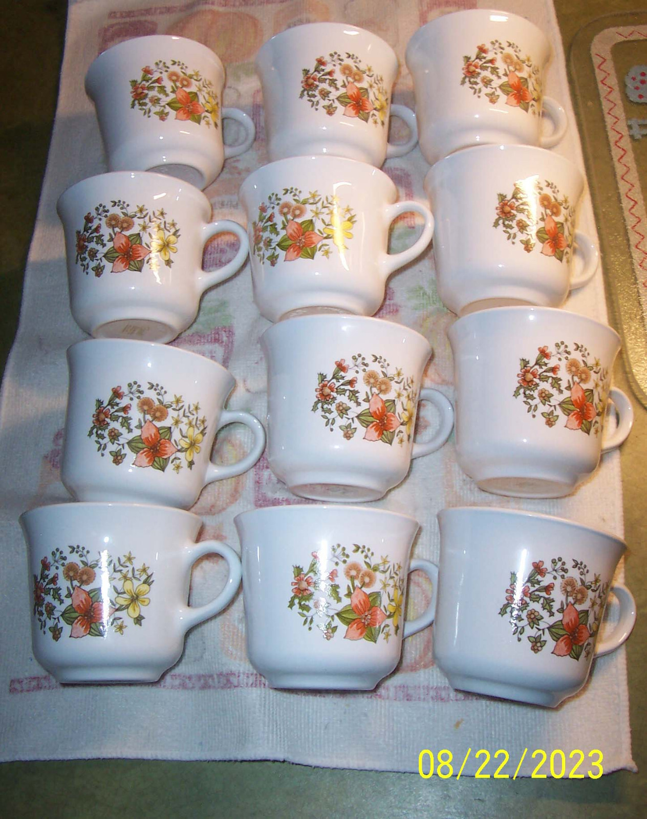 (Set of 12) Vintage Corning Ware Coffee/Tea Cups/Mugs - Indian Summer ...