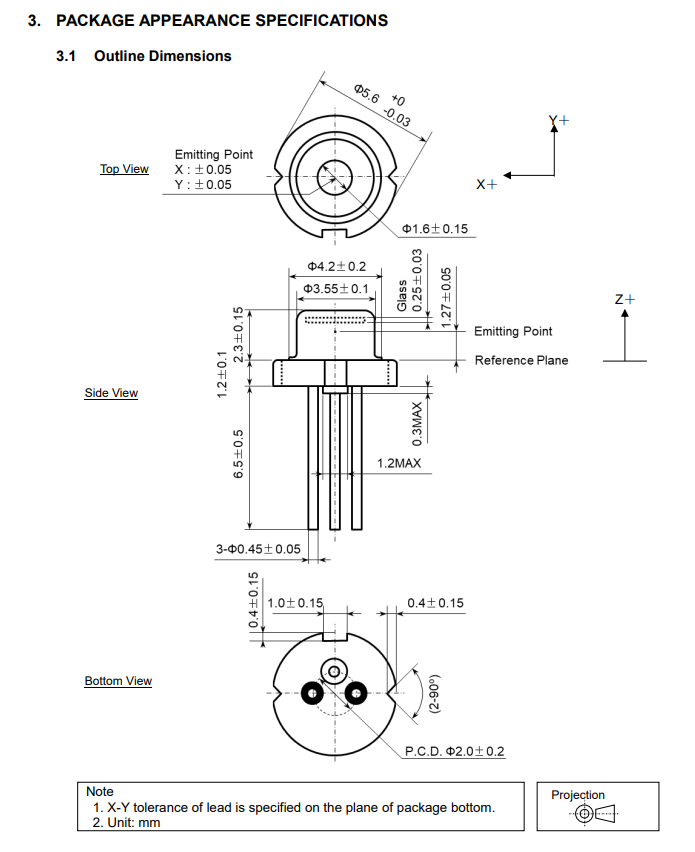 1PCS KLC431FS01WW Panasonic 405nm 800mW violet Laser Diode | eBay