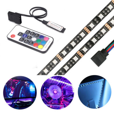 RGB led Neon Strip light 12V RF remote Background pc case Molex ...
