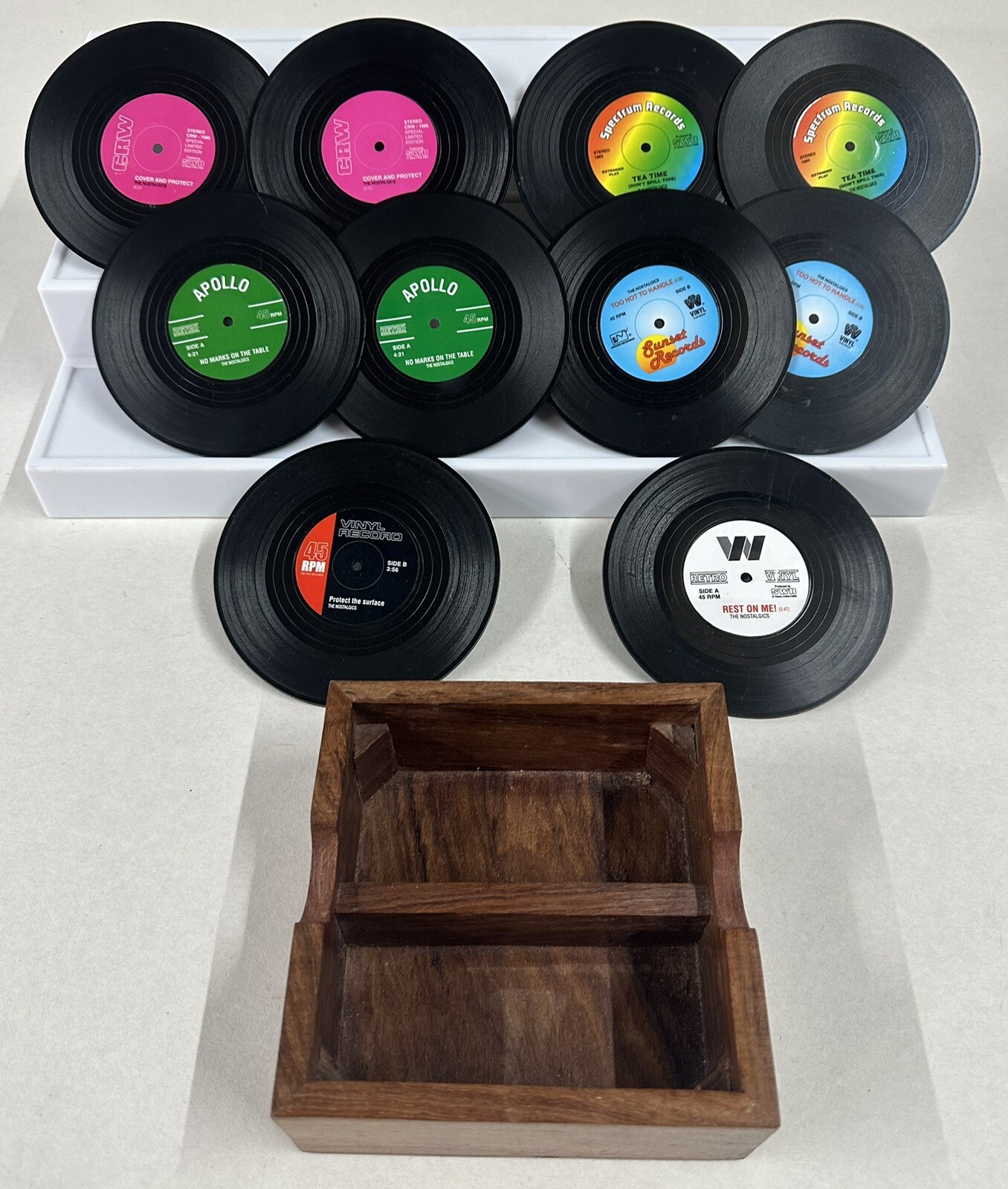 Nostalgic Vintage Vinyl Record Drink Coasters Set Of Ten/Duplicates Bar ...