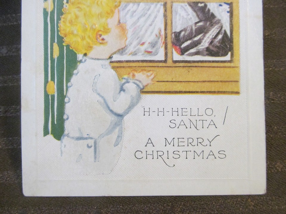 Lot of 8~Antique SANTA CLAUS Christmas Postcards~Blue Cap~Reindeer ...