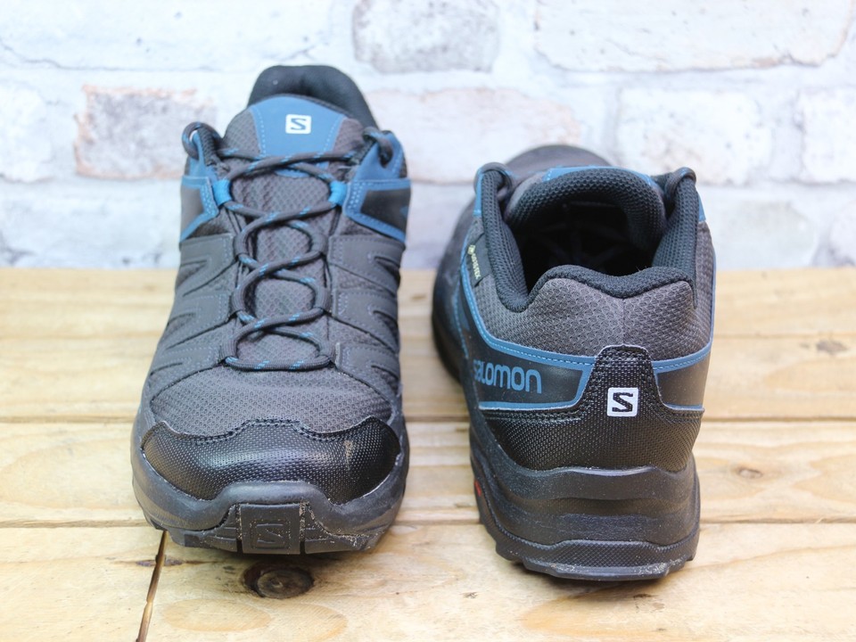 MENS SALOMON RINJANI GTX WATERPROOF BLACK HIKING WALKING TREK TRAINERS ...