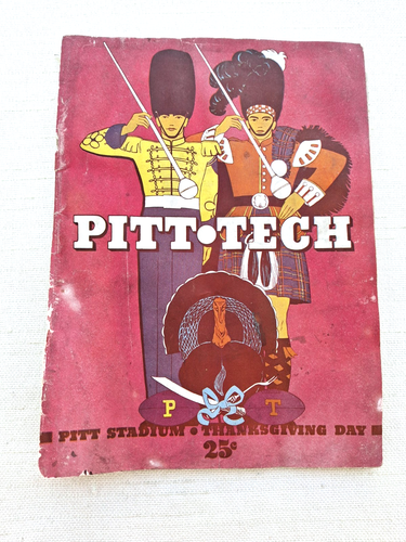 1934 PITT vs TECH (Carnegie Mellon) Football Program ~ Played ...