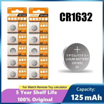 10-20Pcs CR1632 Button Battery DL1632 BR1632 LM1632 ECR1632 Coin Cells ...