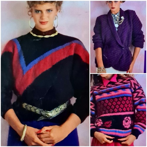 1980s Rose Graphics Asymmetric Mohair Diagonal Stripe Crucci 81 ...