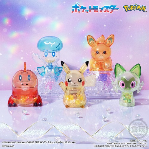 complete-5-set Pokemon Crystal Cot Sparkly Beads Pocket Monster Plstic ...
