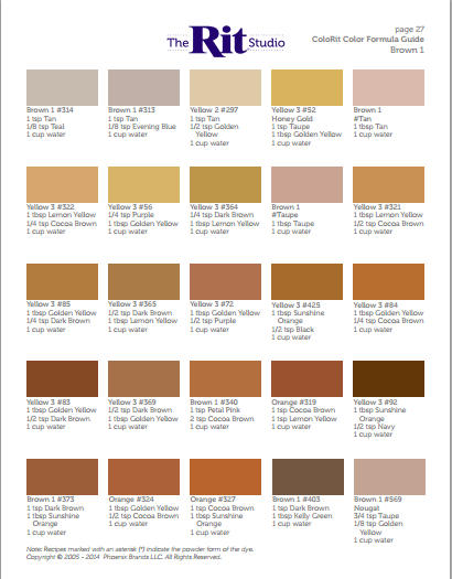 Rit Color Chart