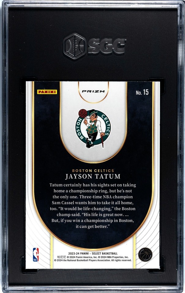 2023-24 Panini Select Jason Tatum Neon Icon Silver Prizm Boston Celtics ...