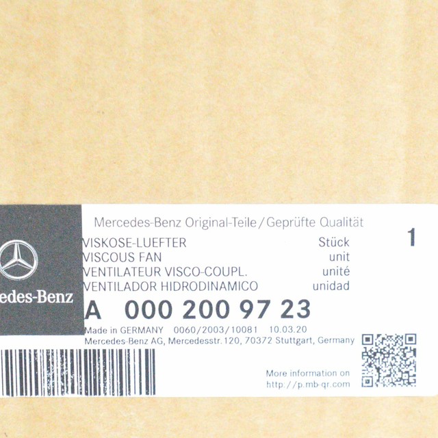 2018 Mercedes-Benz SPRINTER Van A0002009723 Cooling Fan Viscous Unit ...
