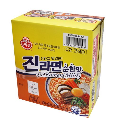 Korean Instant Noodle OTTOGI JIN RAMYUN(MILD) Ramen Ramyeon 20pack Box ...