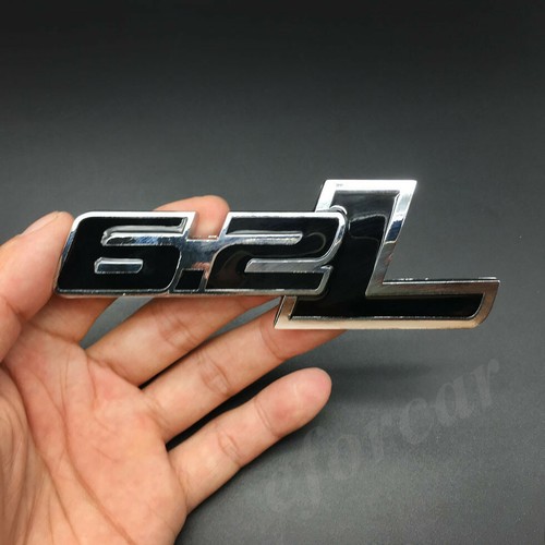 Metal Black Chrome 6.2L Car Auto Trunk Emblem Fender Badge Decal ...