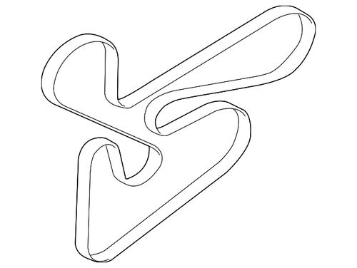 Genuine Mitsubishi Serpentine Belt 4451A123 | eBay