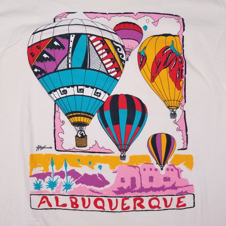 VTG 80s 90s Albuquerque International Balloon Fiesta Shirt Sz Lg Stains ...