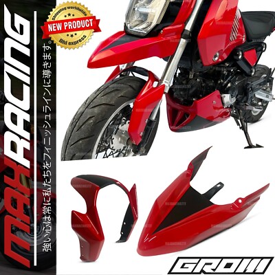2PC FRONT FENDER MOTARD MUD GUARD FAIRING RED FIT FOR HONDA GROM 125 ...