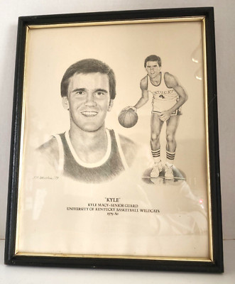 Univ of Kentucky Basketball Wildcats Kyle Macy Sr Guard Framed Art ...