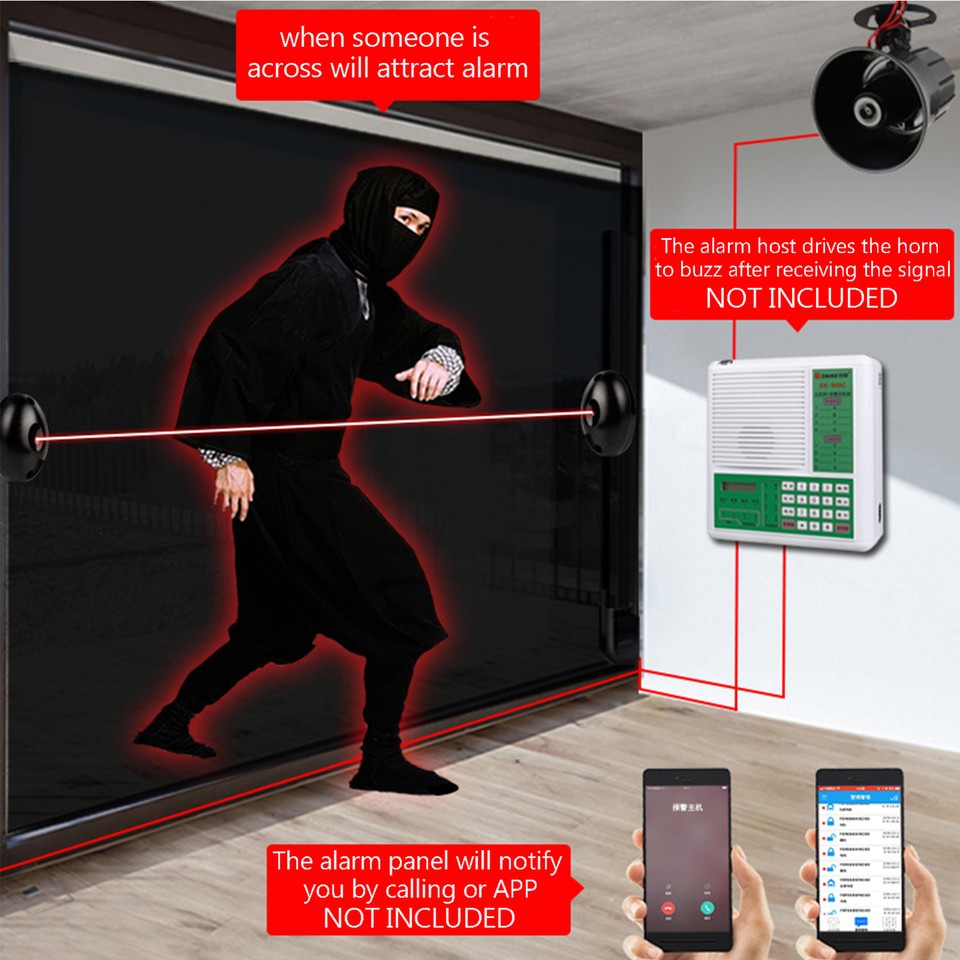 Automatic Gate Sliding Door Infrared Photocell Beam Sensor Security ...