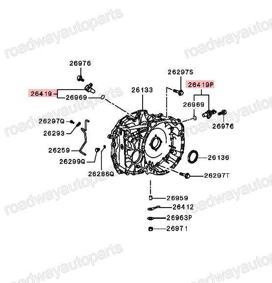 2Pcs 8651A335,8651A334 Transmission Speed Sensor For Mitsubishi ASX ...