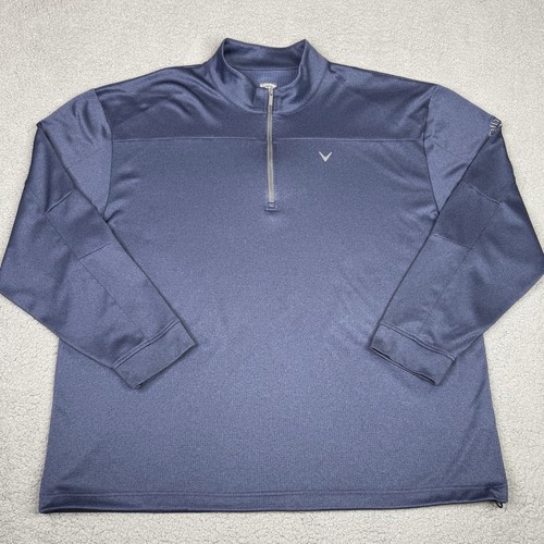 Callaway Golf Pullover Mens 3XLT Tall Blue Weather Series Quarter Zip ...