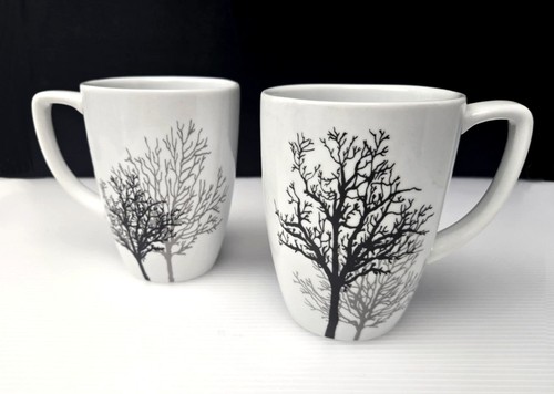 Corning Corelle Coordinates Timber Shadows Mug Tree Silhouettes Set of ...