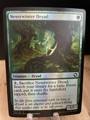 MTG Neverwinter Dryad FOIL #195/281 Adventures in the Forgotten Realms ...