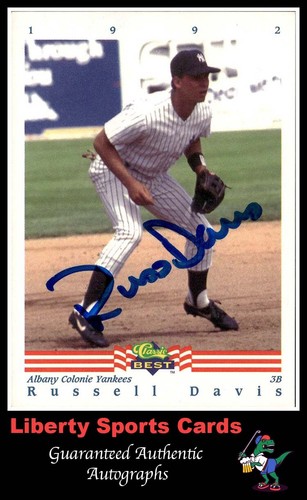 1992 Classic Best Russell Davis #115 Authentic Autographed Card New ...