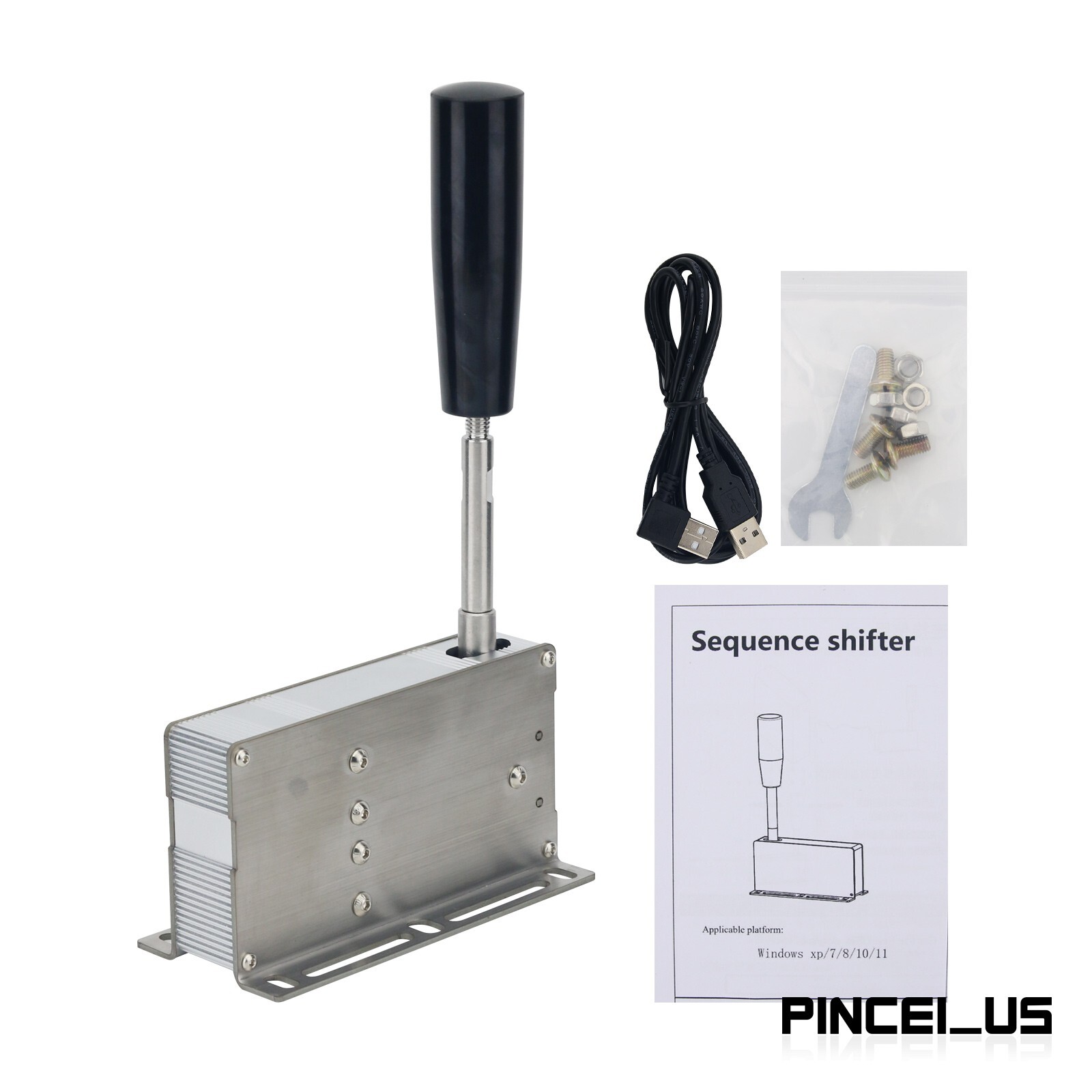 USB Sequential Shifter PC Gearshifter Handbrake For Logitech G25 G27 ...