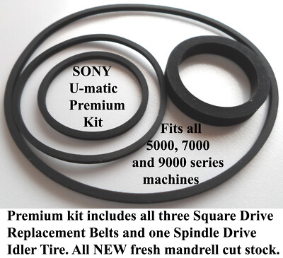 Sony U-matic replacement Belt Kits for 5000, 7000, 9000 series 3/4 ...