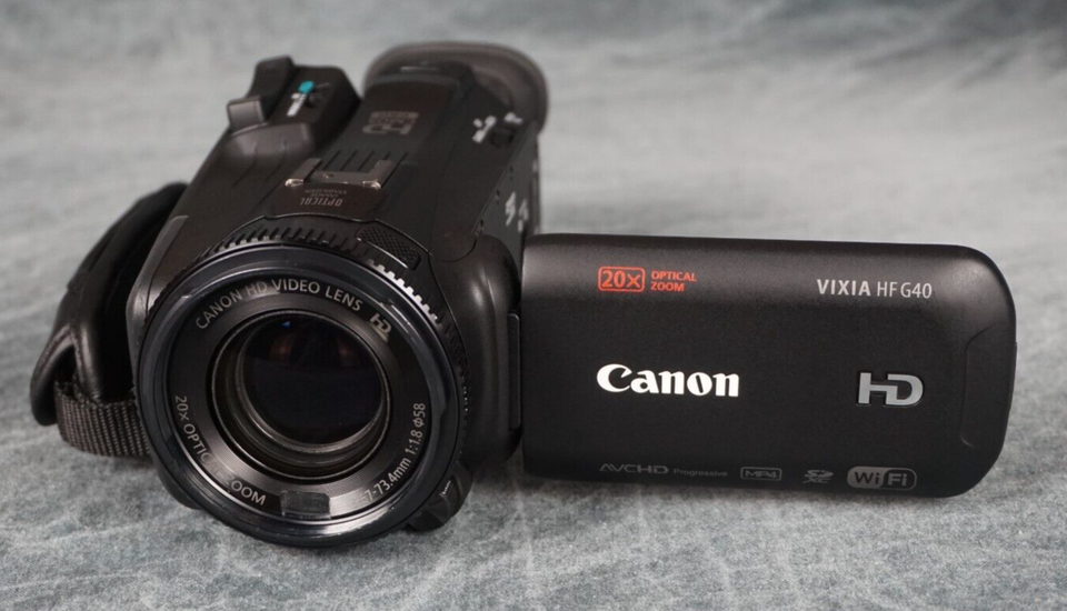 Canon VIXIA HF G40 Full HD 1080p 60fps MP4 Flash Camcorder Black 20x ...
