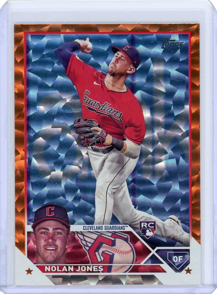 /299 2023 Topps Series 1 Nolan Jones #129 Orange Icey Parallel Rookie ...