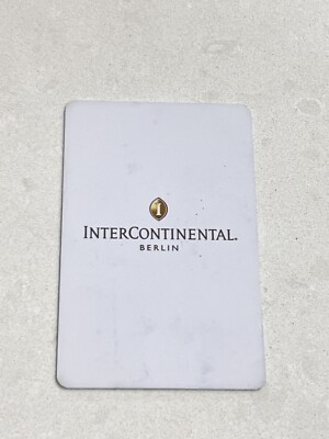 Berlin Intercontinental IHG HOTEL ROOM KEY CARD. Okay Condition ...