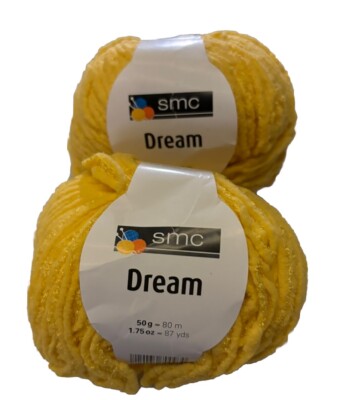 Schachenmayr SMC Dream Bulky Yarn Loom Color Yellow 010 Lot Of 2 3.2Oz ...