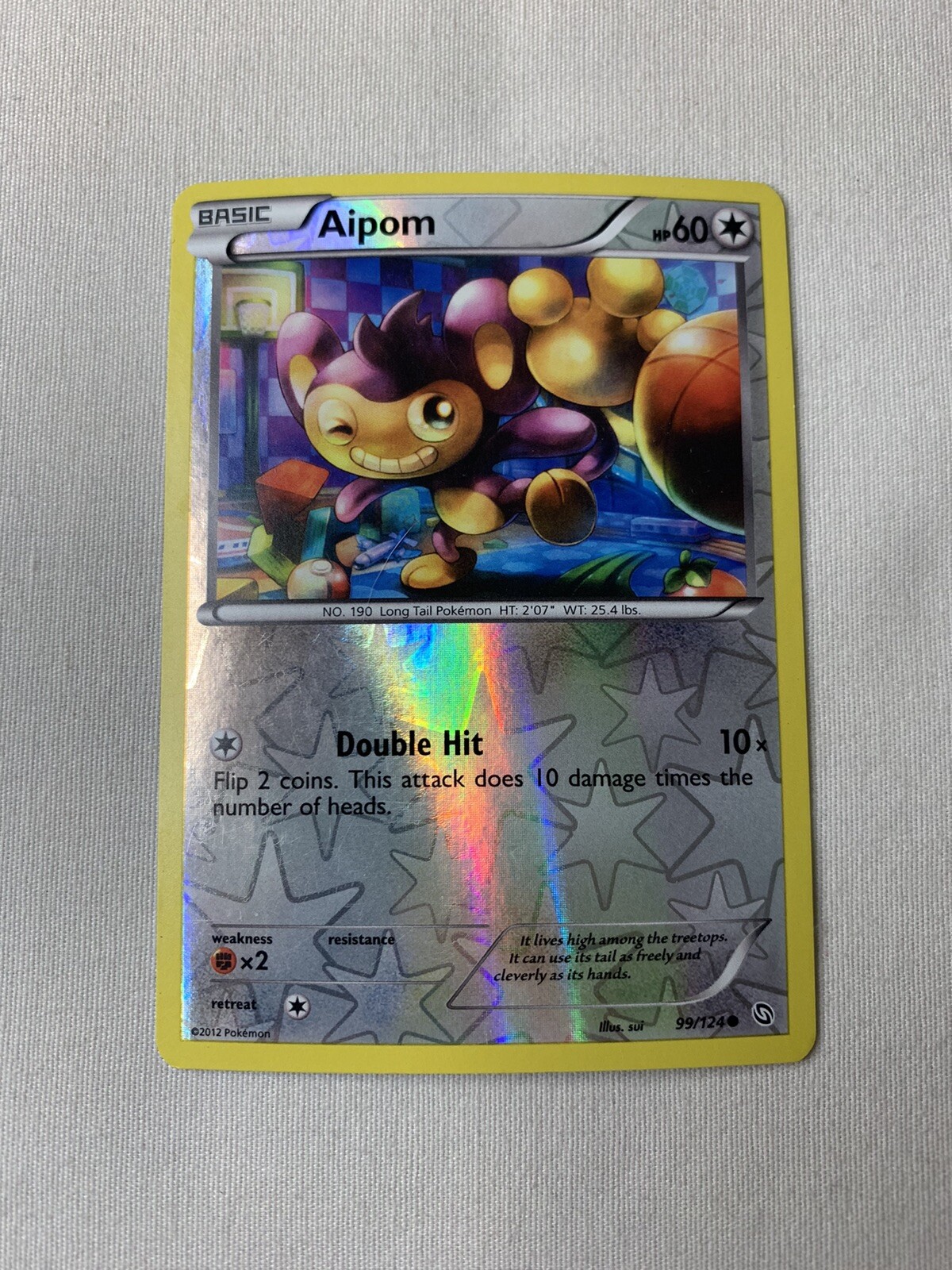 Aipom Reverse Holographic Common Dragons Exalted Set 99/124 Pokemon Card (2012) | eBay