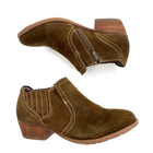 Earth Peak Peru Womens Ankle Boots Booties Sz 9W Dark Khaki Suede Side ...