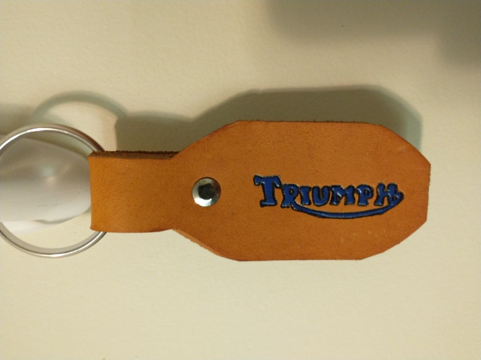 Triumph Motorcycle Key Ring and Fob (leather, hand made) | eBay