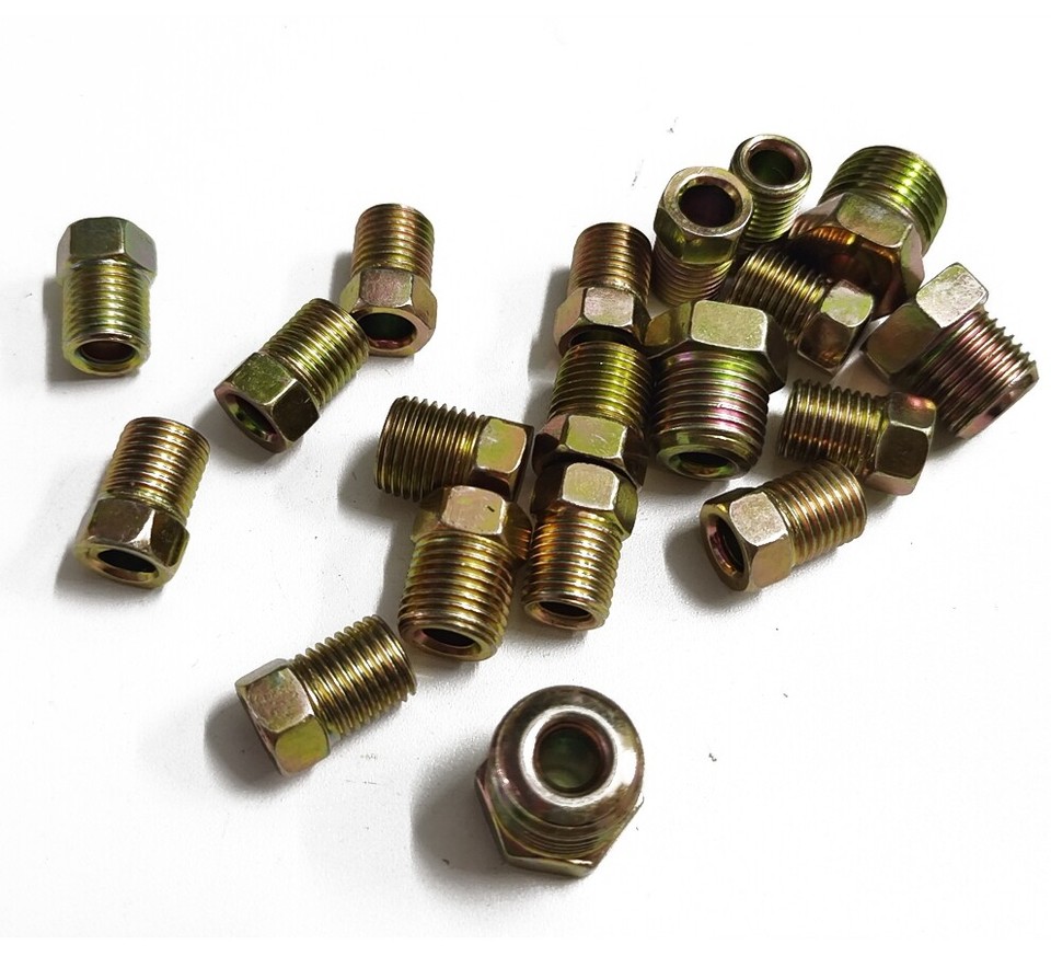 19x Brake Line Fittings Assortment Kits For 3/16"Inverted Flares Brake ...